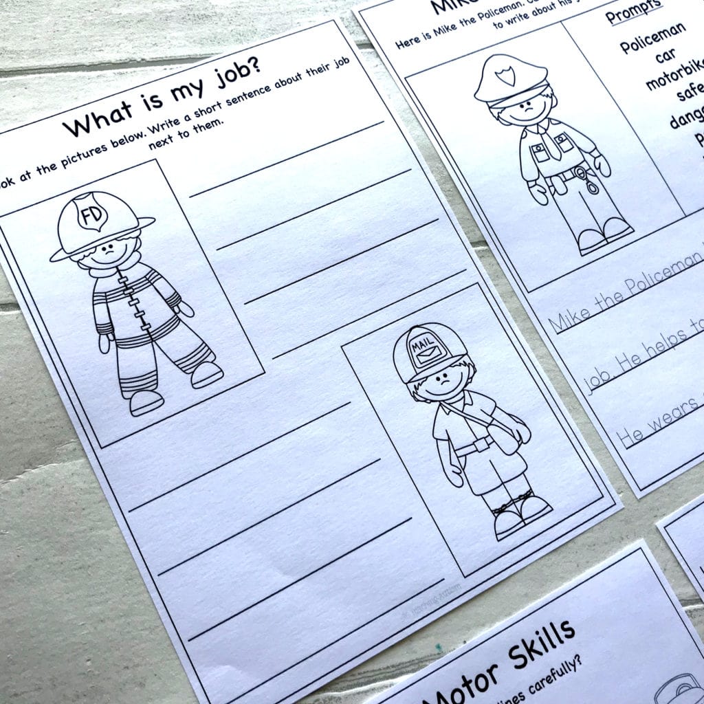 Community Helpers No Prep Worksheets ELA Literacy - Teaching Autism