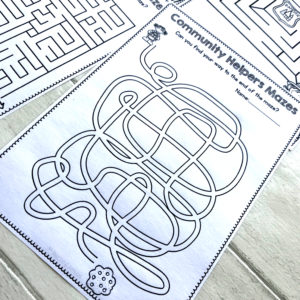 Community Helpers Maze Worksheets - Teaching Autism