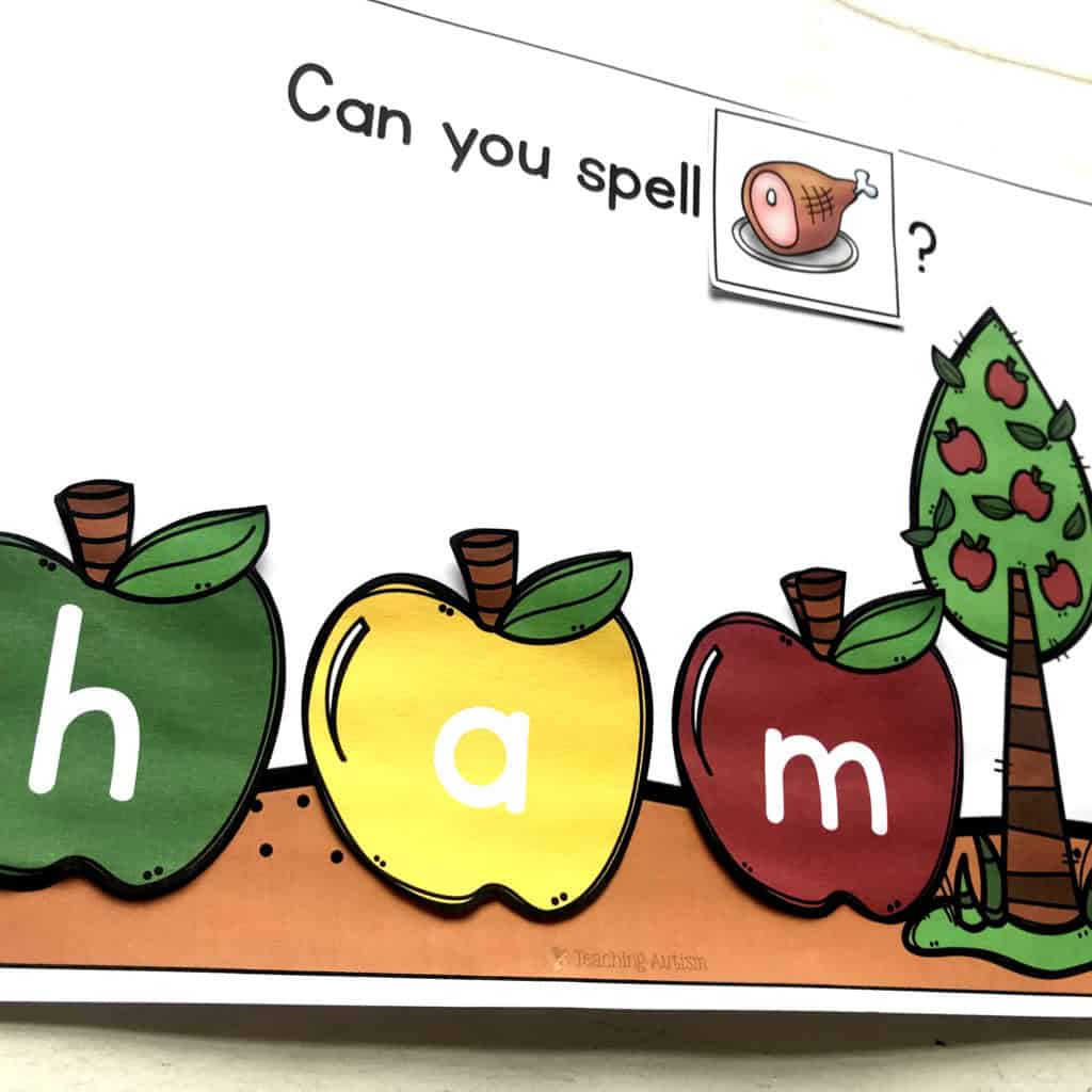 CVC Words Apples Spelling - Teaching Autism