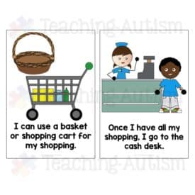 Going Shopping Social Story, Visual Support - Teaching Autism