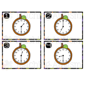 Telling Time Task Cards Halloween - Teaching Autism