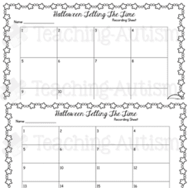 Telling Time Task Cards Halloween - Teaching Autism