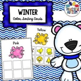 Winter Colour Sorting Activity, Color Sorting Activity - Teaching Autism
