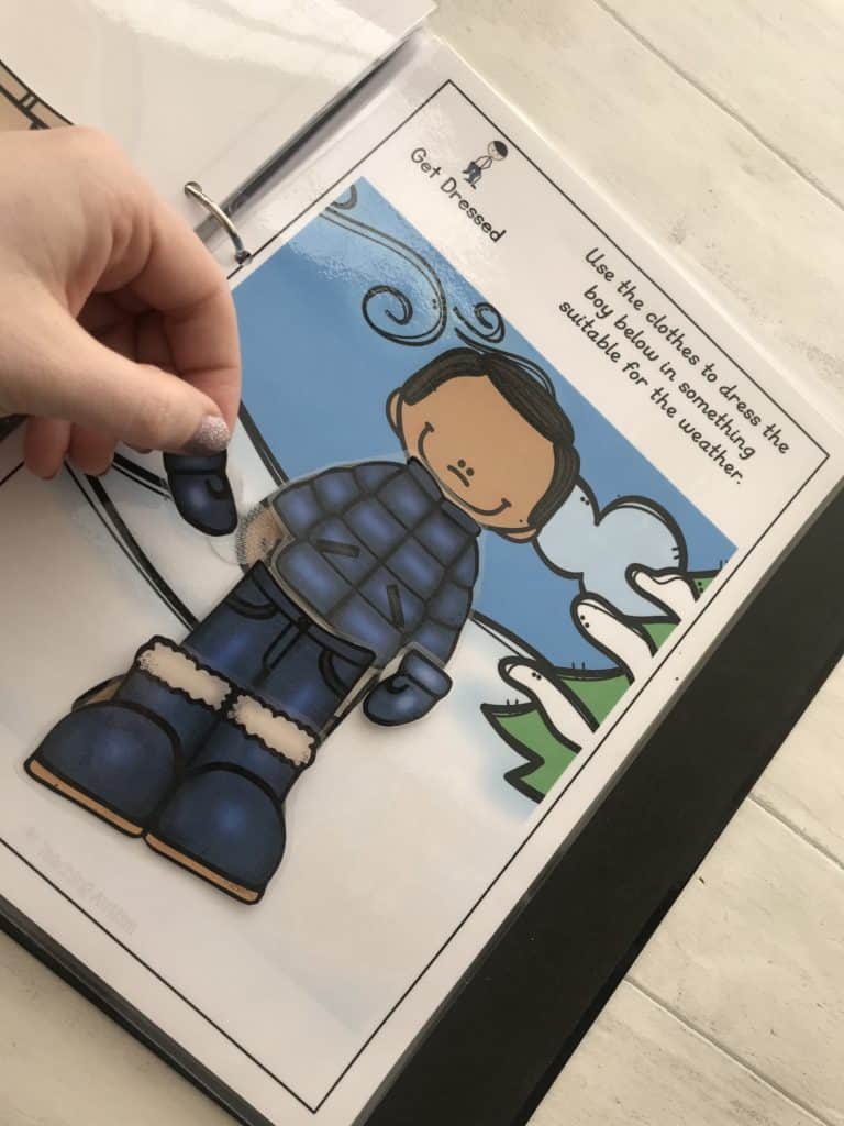 Winter Adapted Work Book, Autism Classroom - Teaching Autism