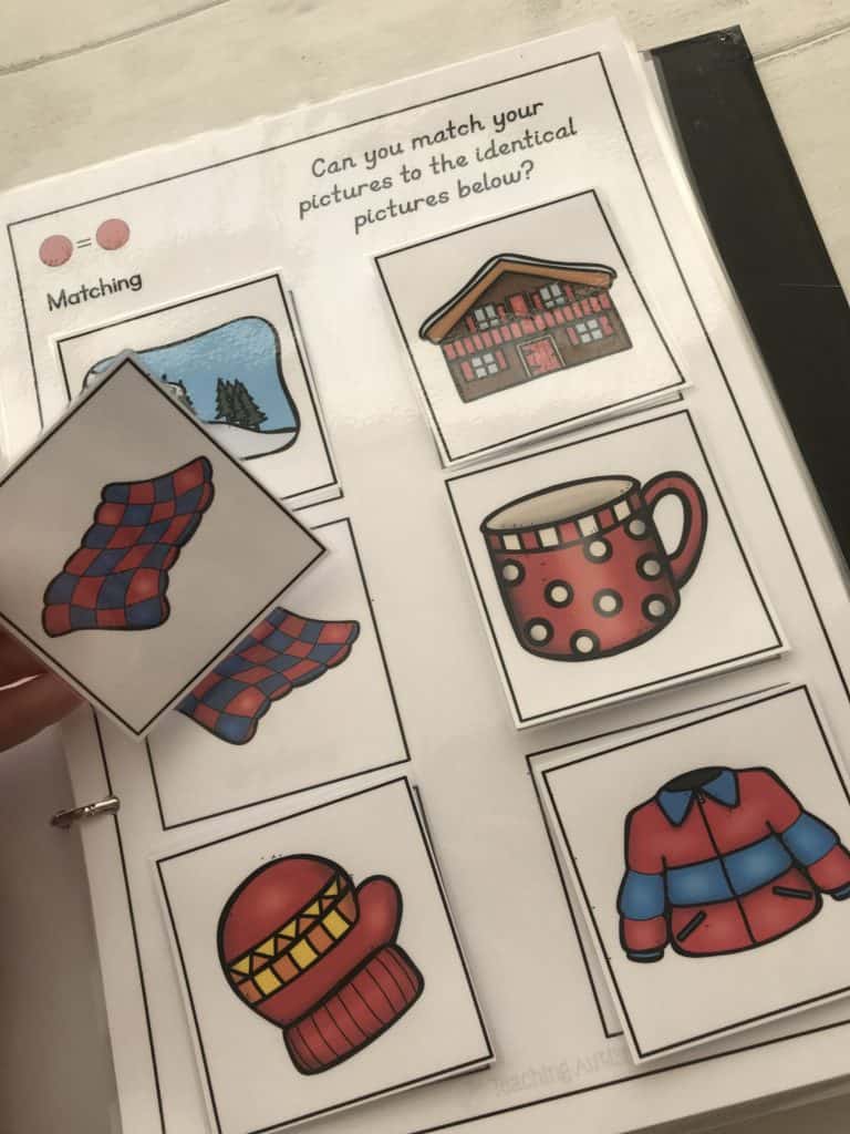 Winter Adapted Work Book, Autism Classroom - Teaching Autism