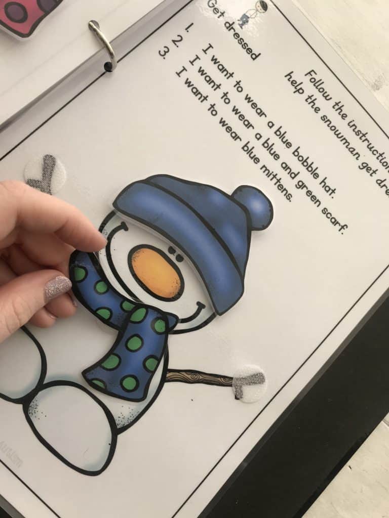 Winter Adapted Work Book, Autism Classroom - Teaching Autism
