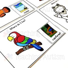 Animal Habitat Activity Task Cards - Teaching Autism