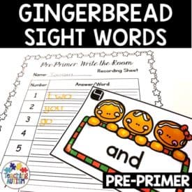 Gingerbread Man Sight Words Pre-Primer - Teaching Autism