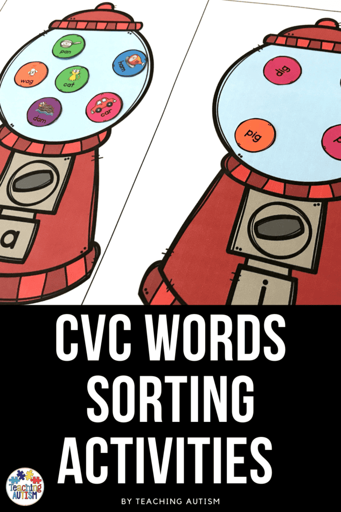 CVC Words for Kindergarten Activity - Teaching Autism