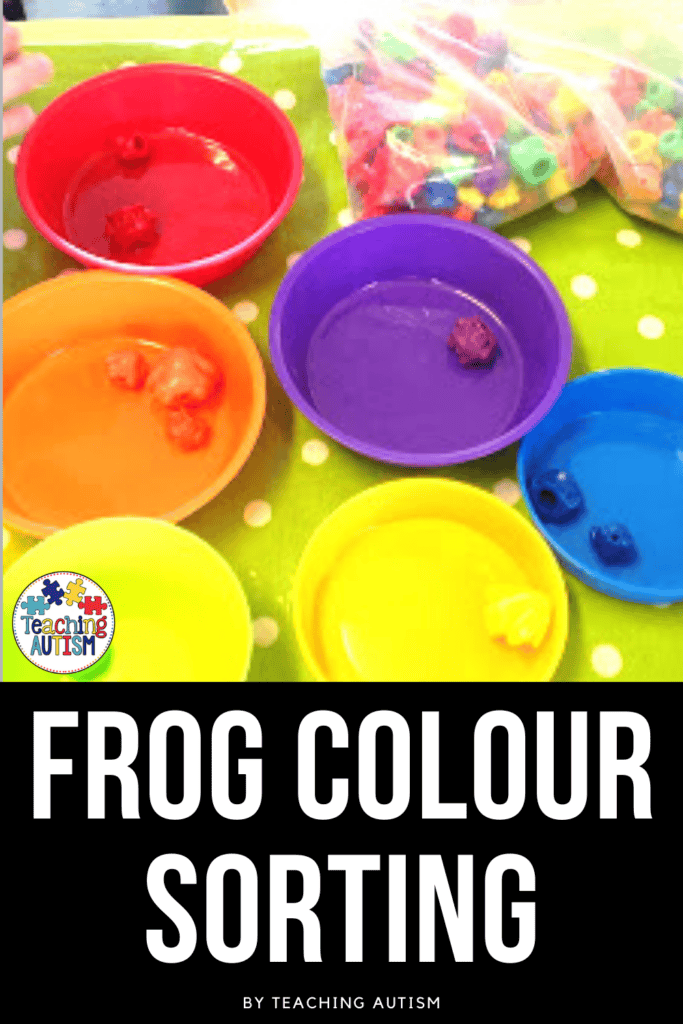 Colour Sorting Activity with Frogs - Teaching Autism