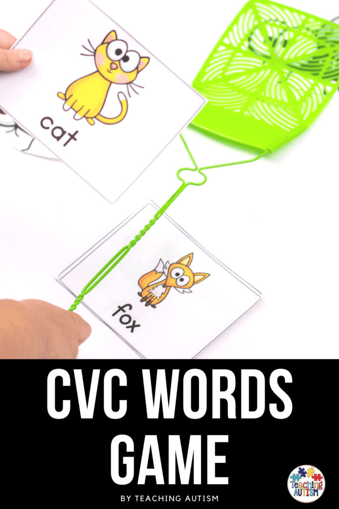 CVC Word Game Swatting Flies - Teaching Autism
