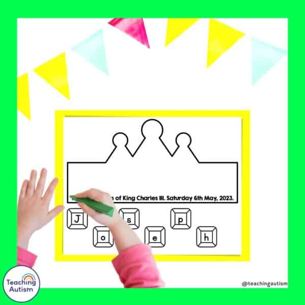 Free King Charles III Coronation Crown Craft - Teaching Autism