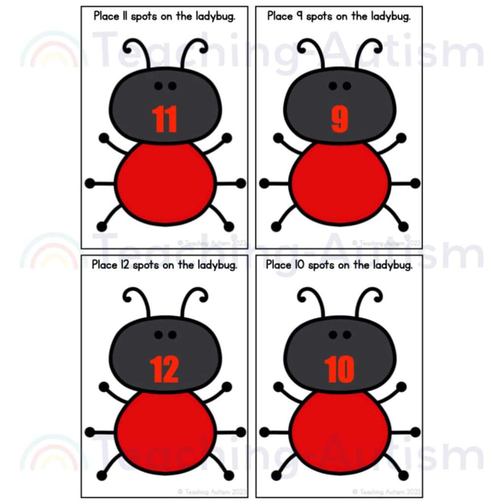 Ladybug Counting Task Box - Teaching Autism