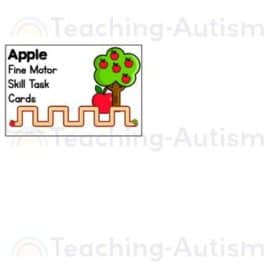 Apple Fine Motor Skill Cards - Teaching Autism