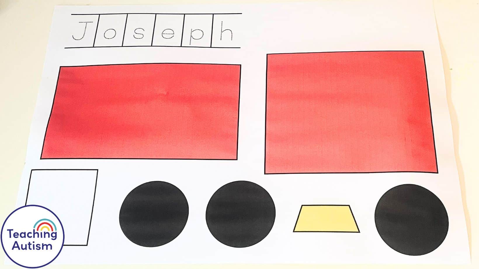 Free Fire Truck Name Craft - Teaching Autism