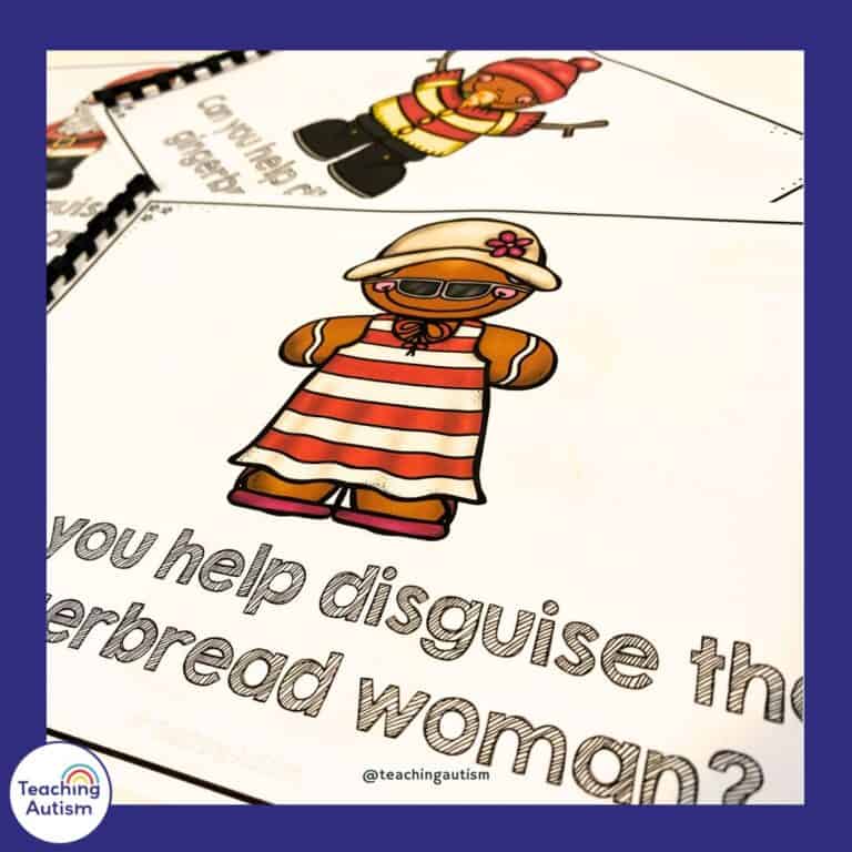 Disguise the Gingerbread Man Adapted Books - Teaching Autism