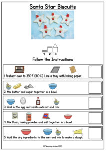 Free Christmas Visual Recipe for Special Education - Teaching Autism