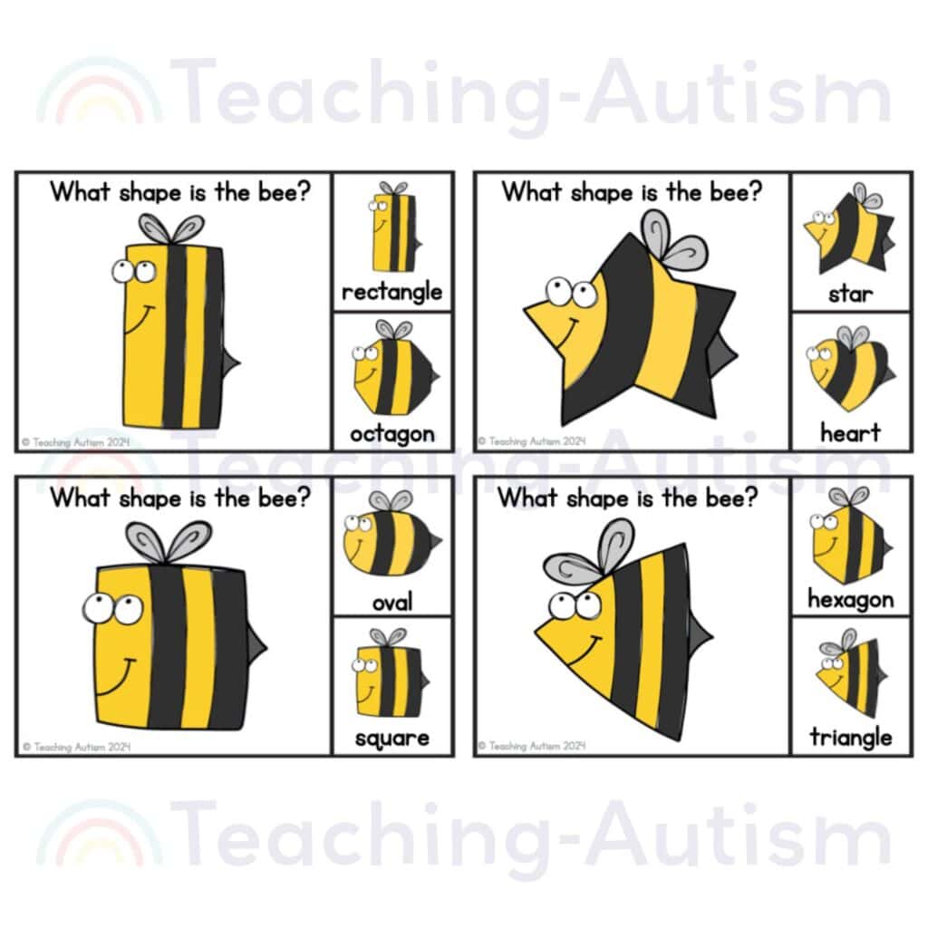 Bee 2D Shape Matching Task Box - Teaching Autism