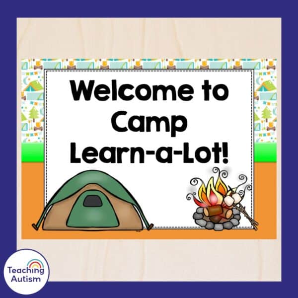 Camping End of Year Theme Day for Special Education - Teaching Autism