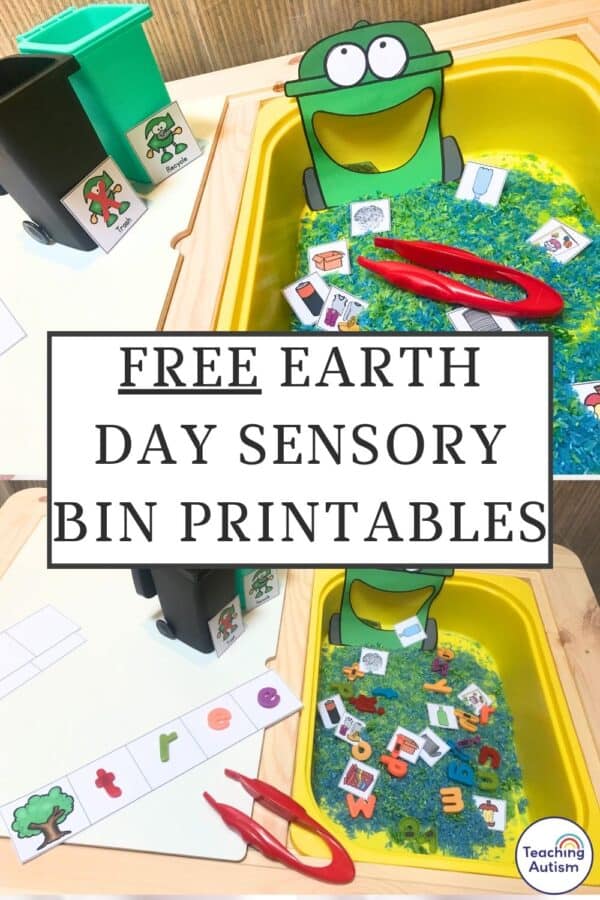 Free Earth Day Sensory Bin Printables - Teaching Autism