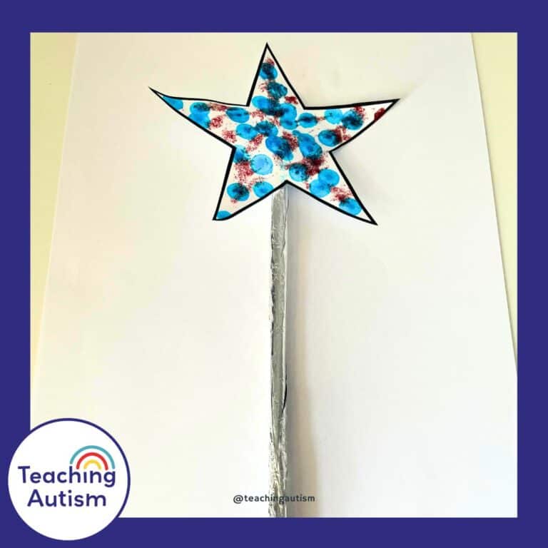Patriotic Wand Memorial Day Craft for Kids - Teaching Autism