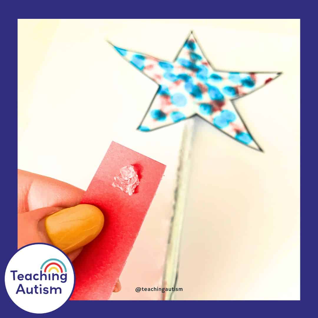 Patriotic Wand Memorial Day Craft for Kids - Teaching Autism