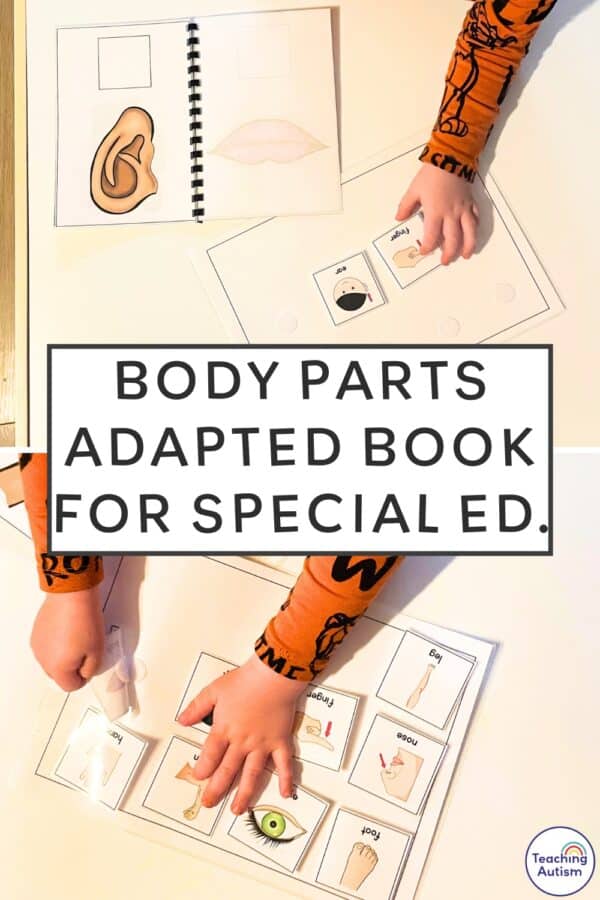Body Parts Adapted Book for Special Education - Teaching Autism