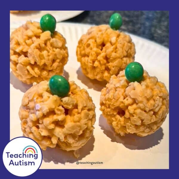Pumpkin Rice Krispie Cake Recipe - Teaching Autism