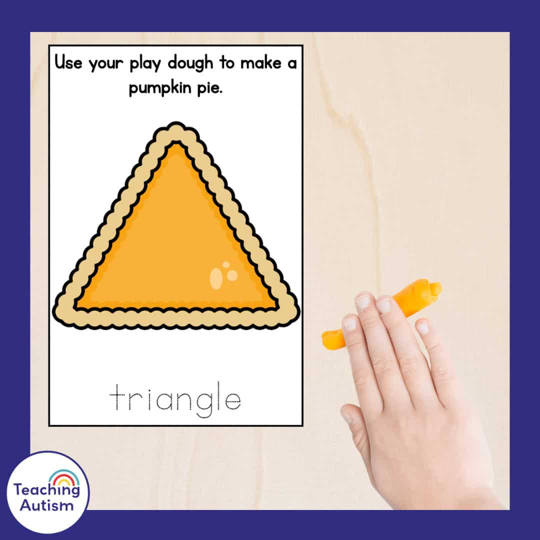 Free Pumpkin Pie Play Dough Cards - Teaching Autism