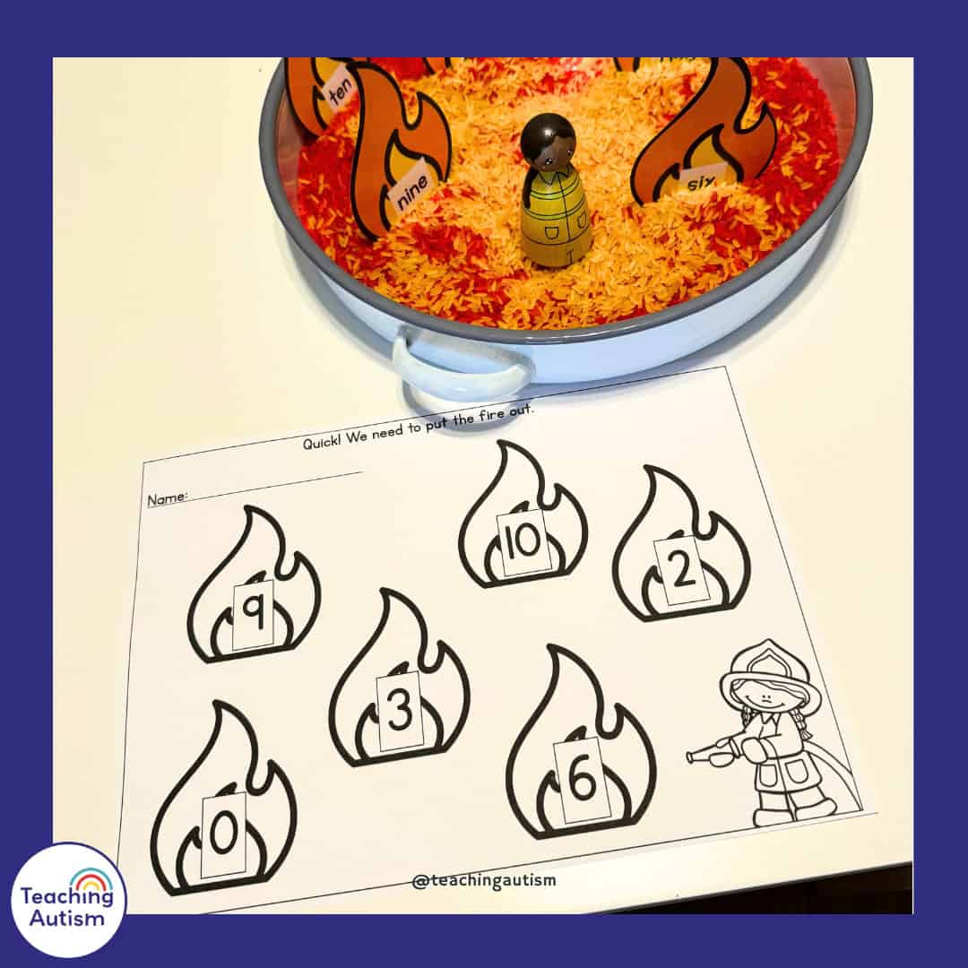 Free Fire Safety Math Activity - Teaching Autism