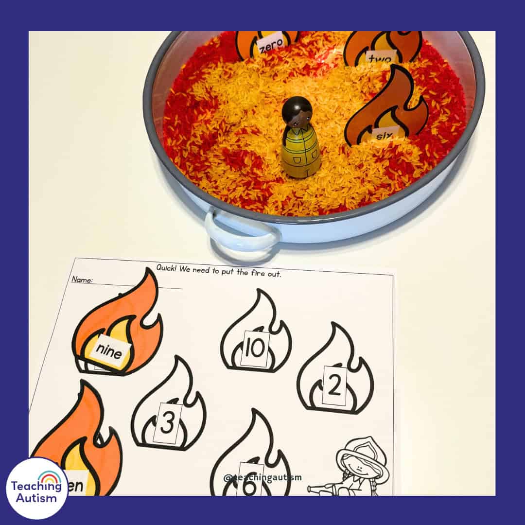 Free Fire Safety Math Activity - Teaching Autism
