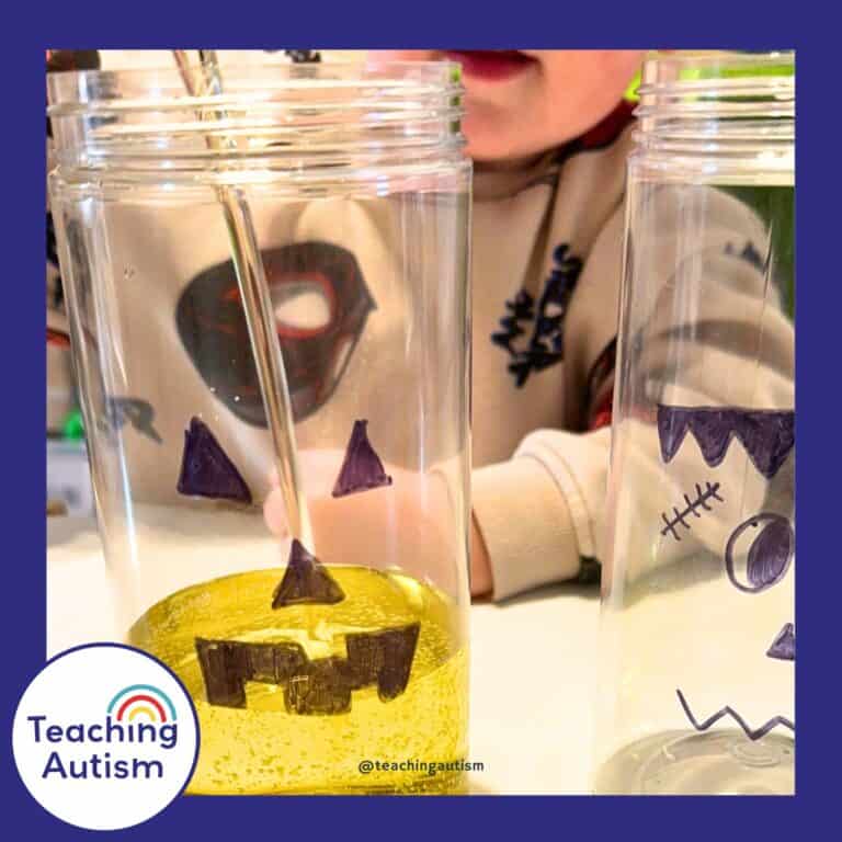 How to Make Halloween Lava Lamps - Teaching Autism