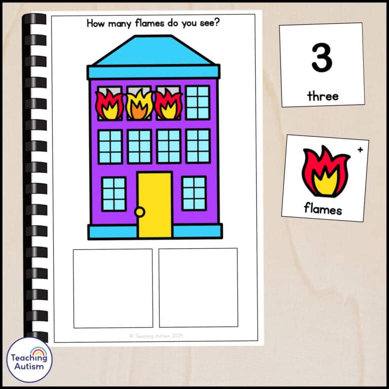 Free Fire Safety Counting Adapted Books - Teaching Autism