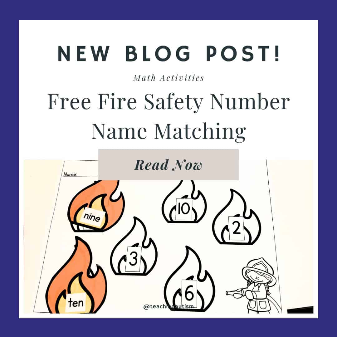 Free Fire Safety Math Activity - Teaching Autism