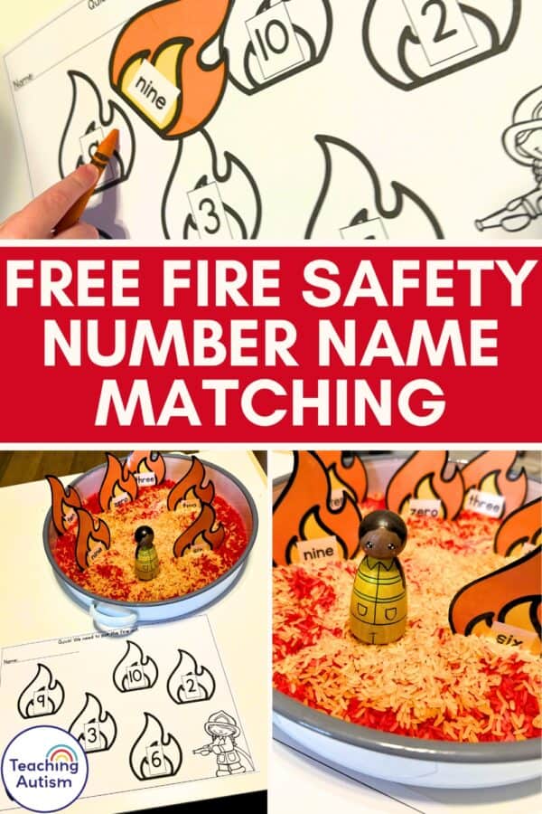 Free Fire Safety Math Activity - Teaching Autism