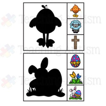 Easter Shadow Matching Task Cards - Teaching Autism