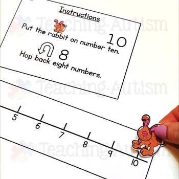 Number Line Math Task Cards for Spring Activities - Teaching Autism