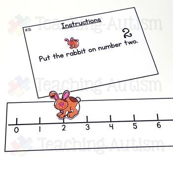 Number Line Math Task Cards for Spring Activities - Teaching Autism