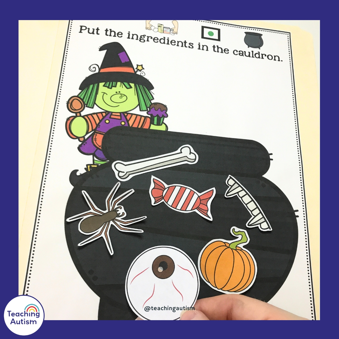Halloween Errorless File Folder Activities - Teaching Autism