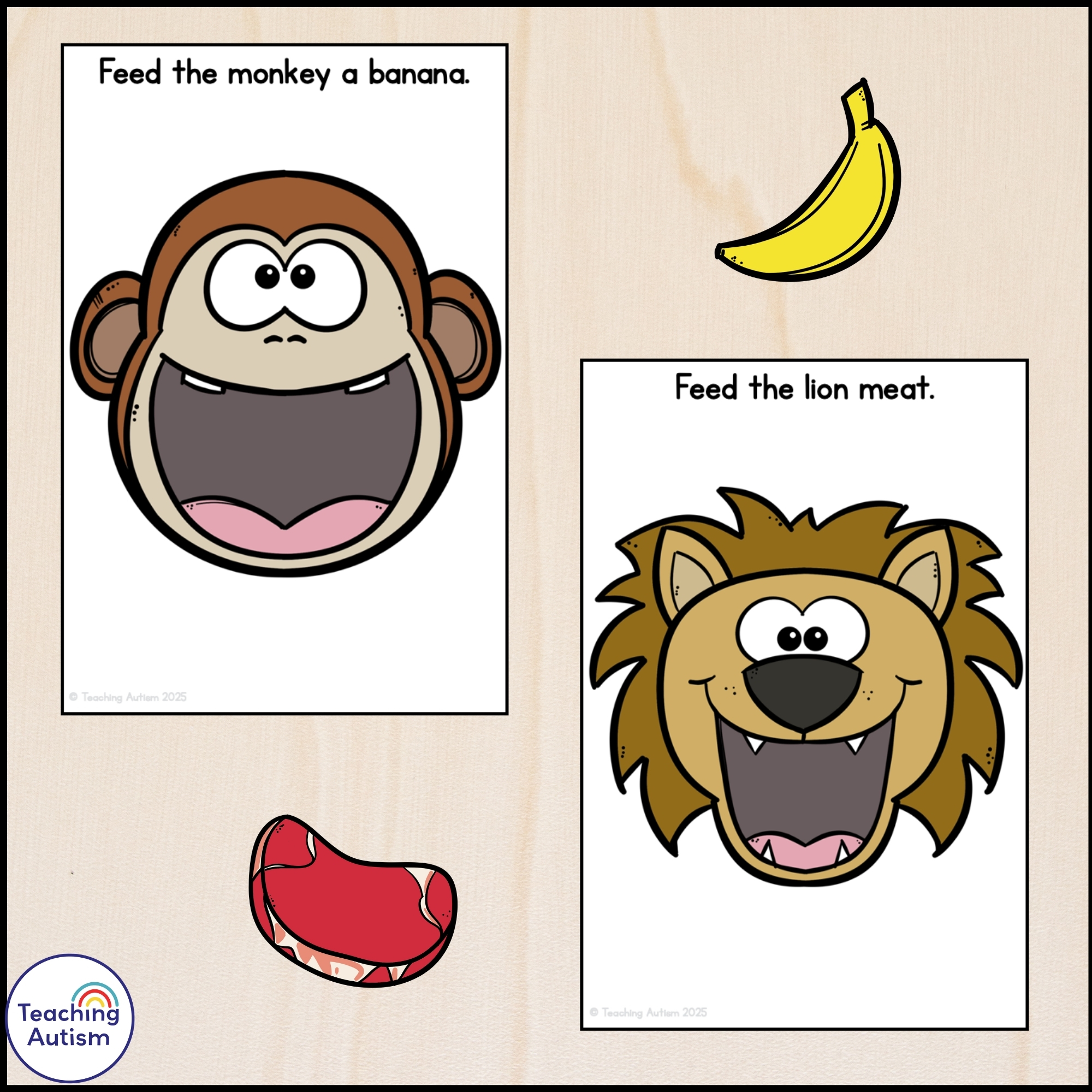 Feed the Zoo Animals Task Box - Teaching Autism